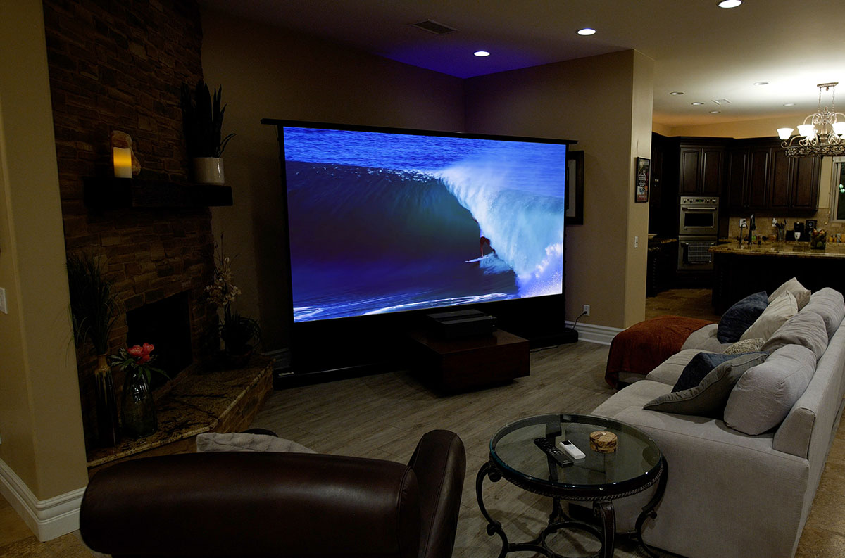 Elite Screens Reveals New Electric Floor-Rising Projector Screen - TWICE