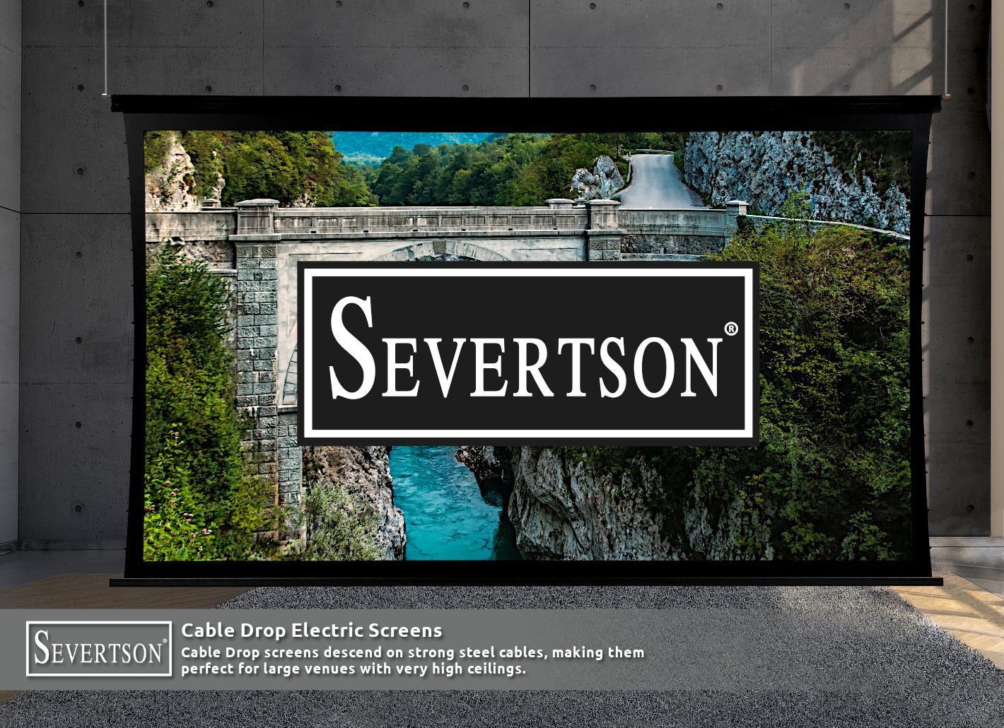 Severtson Showcases New Cable Drop Series of Motorized Projection ...